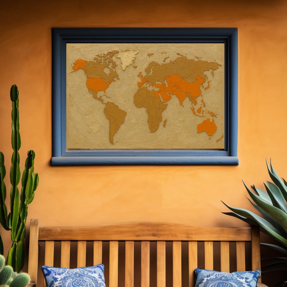Maps Wall Art & Premium Paintings Online | Artnary